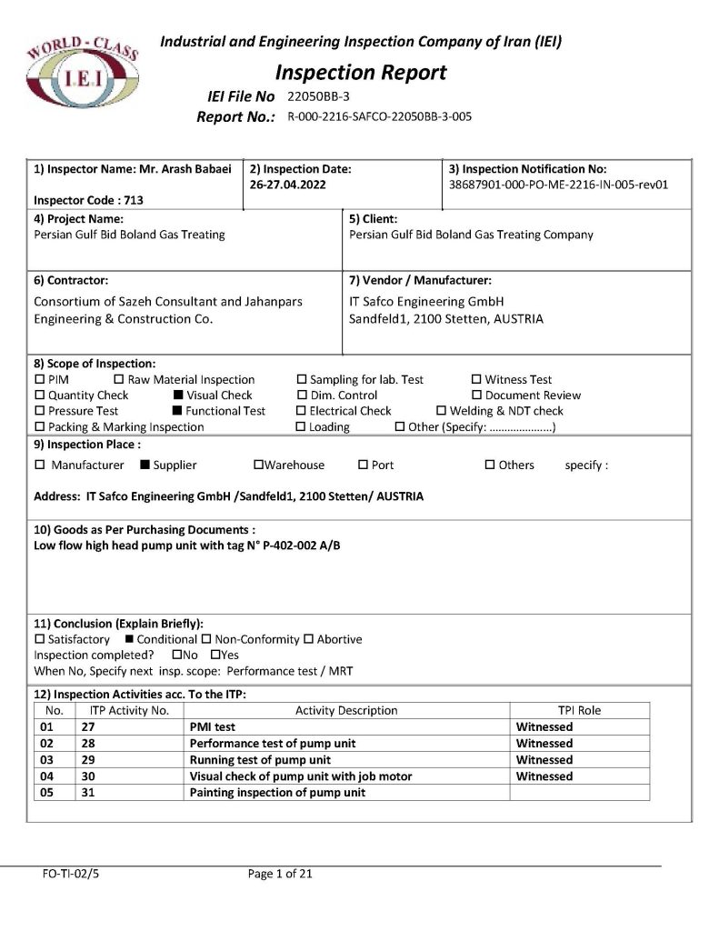 Projects - API610 OH6 PUMP